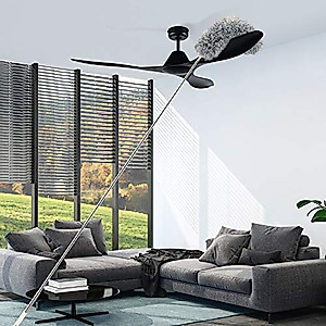 Anawin Microfiber Duster for Cleaning, 100’’ Duster with Extension Pole, Extendable Bendable Cobweb Telescoping Long Dusters for High Ceiling Fan, Blinds, Vents, Furniture, Cars(Single Head)