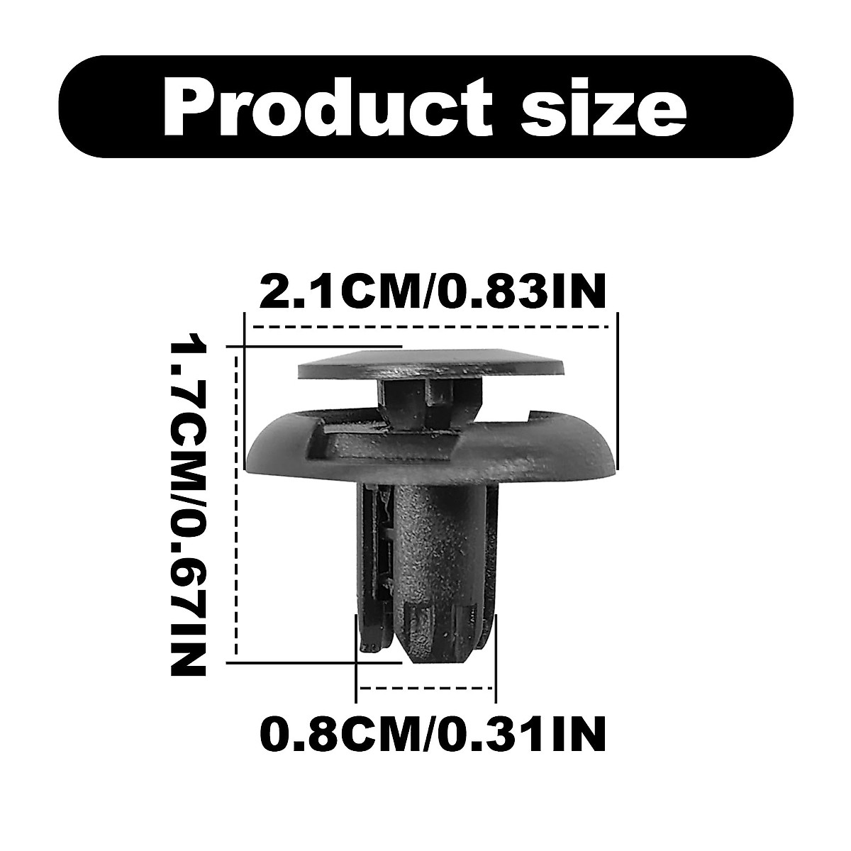 30pcs Fender Liner Clip, Nylon Splash Shield Bumper Retainer Clips Compatible with Honda Acura Accord Civic CRZ Fit Insight Odyssey Passport Pilot Ridgeline ILX Mdx RDX RLX TLX Tsx 91512-SX0-003