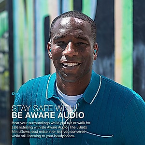 JLab JBuds Mini True Wireless Bluetooth Earbuds + Charging Case, Teal, IP55 Sweat and Dust Proof, Bluetooth Multipoint, Be Aware Audio, 3 EQ Sound Settings, Crystal Clear Calls