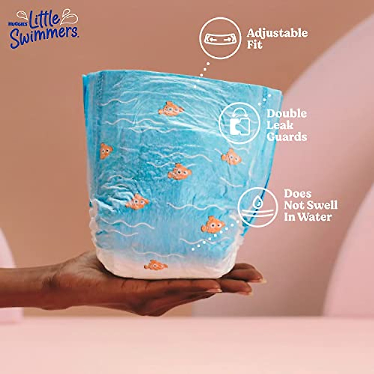 Huggies Little Swimmers Disposable Swim Diapers, Size 5-6 (32+ lbs), 17 Ct