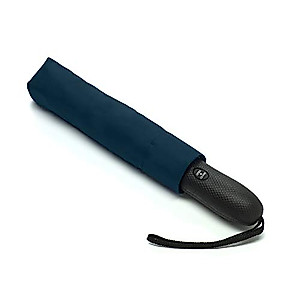 ShedRain Windjammer Automatic Vented Compact Folding Travel Umbrella - Navy, Rain, Wind