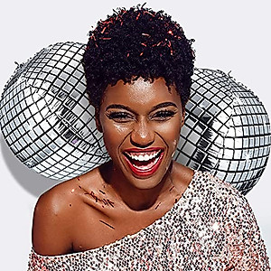 Disco Foil Balloons Aluminum Mylar Helium Balloons 10 Pieces 22 Inch 4D Large Mirror Metallic Balloons for Disco Dance Party Supplies Birthday Party Wedding Baby Shower (Silver)