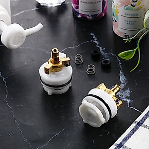 Yaocom 2 Pack Shower Cartridge Repair Kit Compatible with Delta Rp1991, Replacement Stem Unit Fits 1600 Series Single Handle Tub Shower Valves Includes Rp4993 Seats and Springs