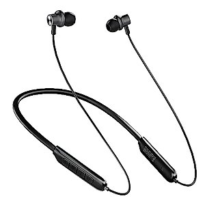 TONEMAC Bluetooth Headphones - N8 Wireless Earbuds with Magnetic Neckband | 40Hrs Playtime, IPX6 Sweatproof, Deep Bass Headset for Phone Calls, Music, and Sports