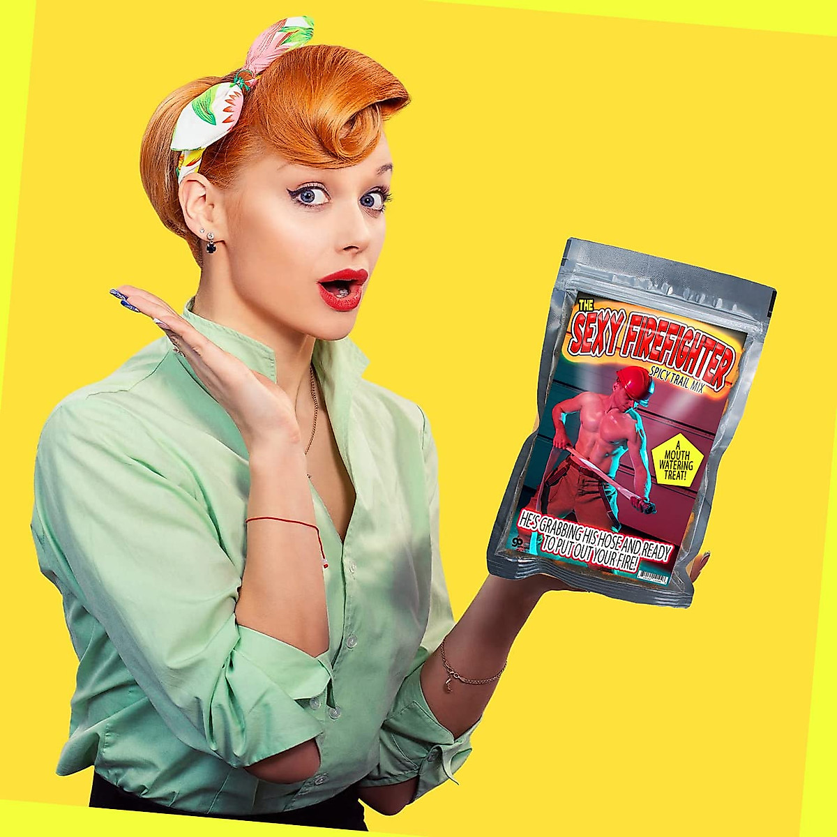 Sexy Firefighter Trail Mix - Firefighter Gifts for Men - Women Firefighter Themed Gift Ideas - Firemen Gifts Adult Men - Gifts for Fireman - Stocking Stuffers for Adults