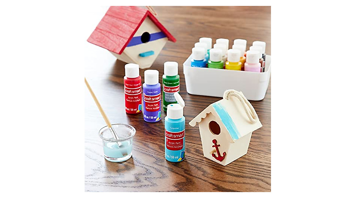 Craft Smart 16 Color Matte Acrylic Paint Set for Arts and Crafts