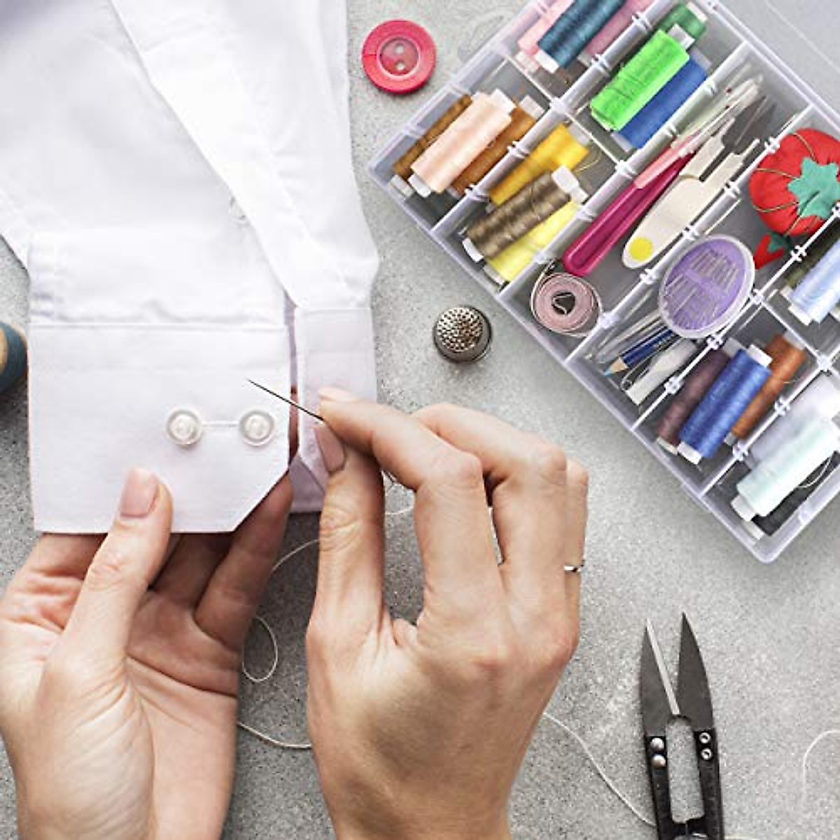 PANTRY X 36 Grids pack of 2 sets plastic organizer box with dividers for Bead organizer, Fishing tackles, Jewelry, Craft organizers and storage with adjustable dividers