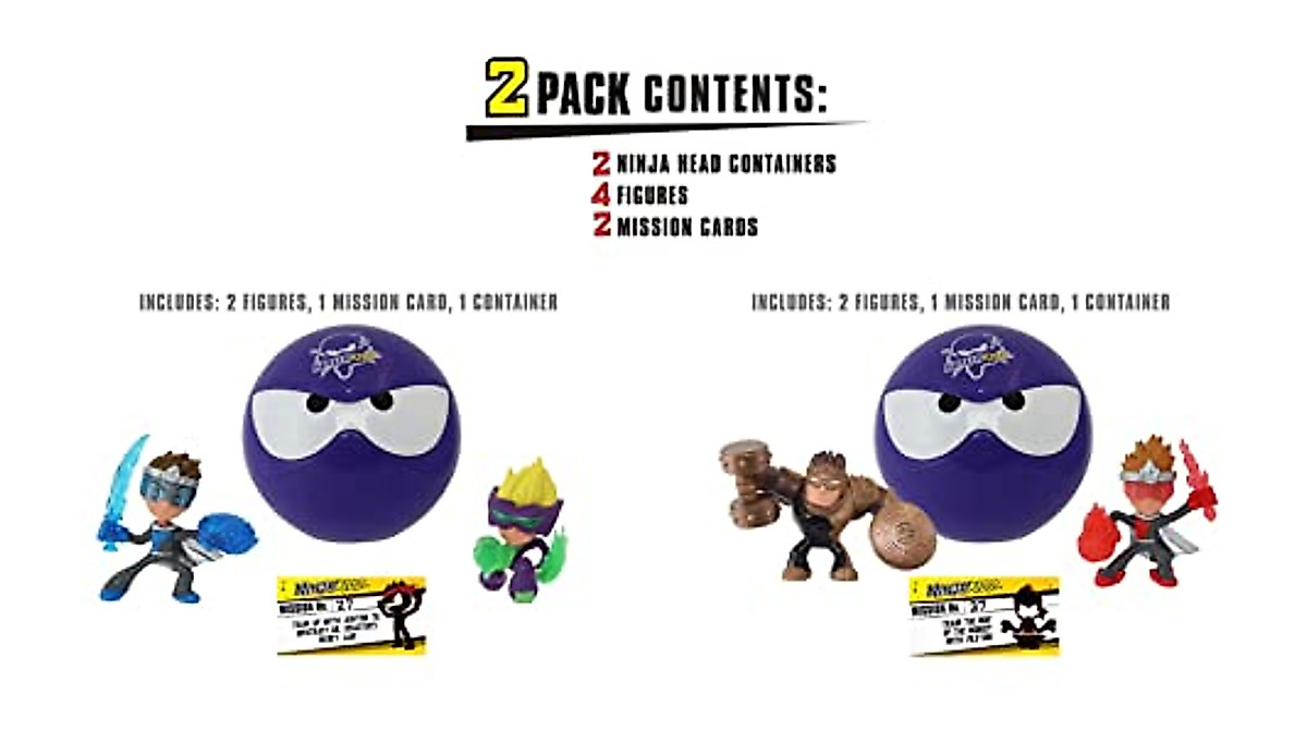 NINJA KIDZ TV Mini Mystery Ninja Ball 2 Pack Series 3 Purple - 6 Surprises