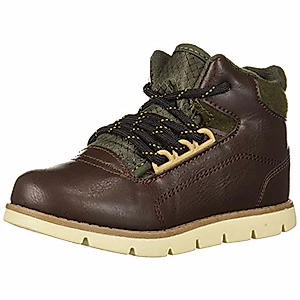 OshKosh B'Gosh Boys' Alder Ankle Boot, brown, 4 M US Toddler