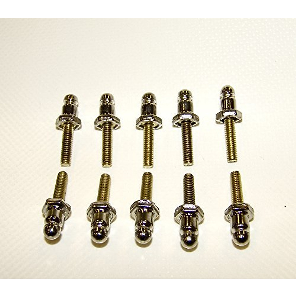 Lift The Dot Stud Nickel/Brass with a #8-32 5/8" Brass Machine Screw, 10 Pc.