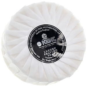 Kent SB2 Shaving Soap Puck Shaving Soap Refill for Men for Shaving Soap Bowl Use with Shaving Brush for Men, Luxury Shave Barber Soap Made with Extracts of Lavender, Pine, and Clove, Made in England