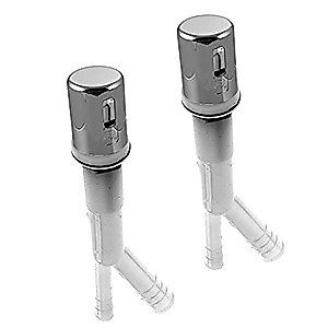 Westbrass Plastic Air Gap, 2 Pack, Polished Chrome, D200P-CP-PK