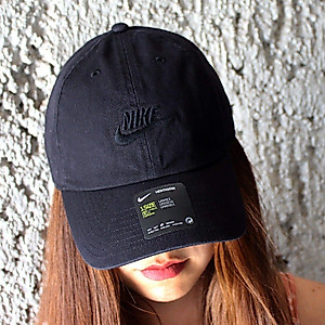 Nike Sportswear Heritage86 Futura Washed Hat, Black/Black/(Black), Misc