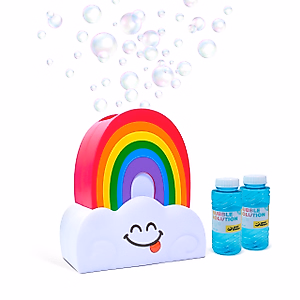 Good Banana Unicorn Bubble Machine, Cordless Automatic Bubble Maker, Blower for Kids, 2 Bottles of Solution, Indoor and Outdoor Play, Backyard, Patio, Bath Time, Big Billows of Colorful Bubbles