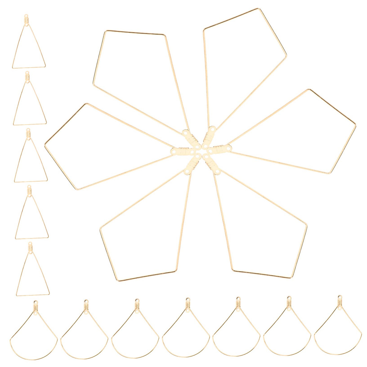 150 Pcs DIY Earring Hoop Earrings Parts Earrings Wire Hoops Earring Components Earrings Beading Jewelry Craft Art Accessories Earring Findings Charms Pendant Frame DIY Charm Ring