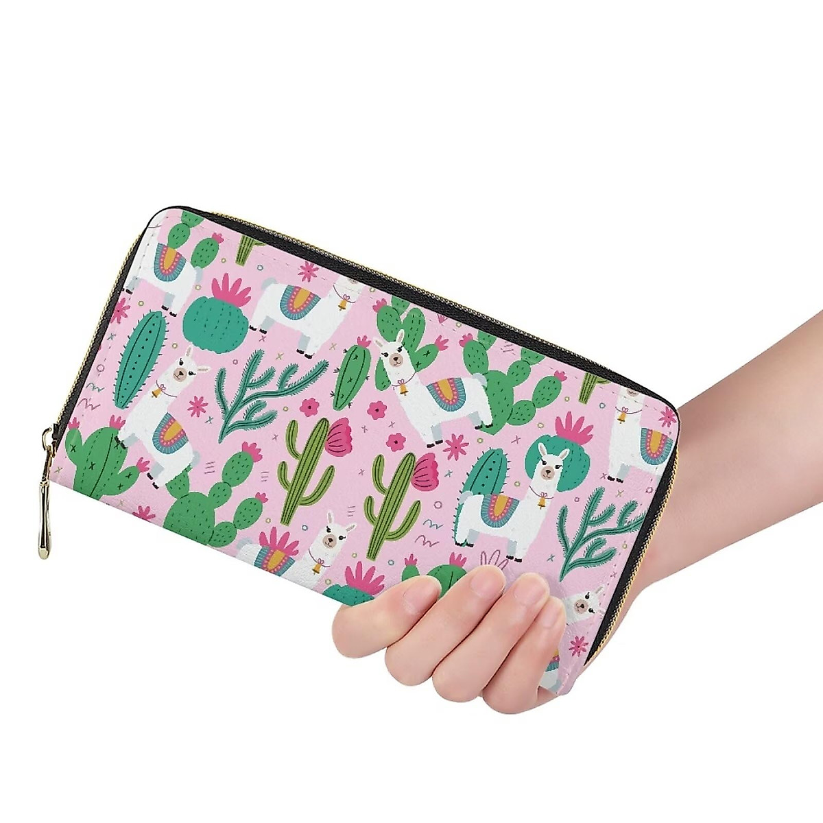 Mumeson Women RFID PU Leather Zip Around Wallet Corgi Print Clutch Travel Purse