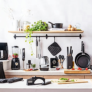 MasterChef Lemon Zester Grater with Handle, Kitchen Tool for Zesting Citrus Fruits & Finely Grating Parmesan Cheese, Garlic, Ginger, Coconut, Nutmeg, Wasabi, Chocolate etc, Stainless Steel, 12 inches