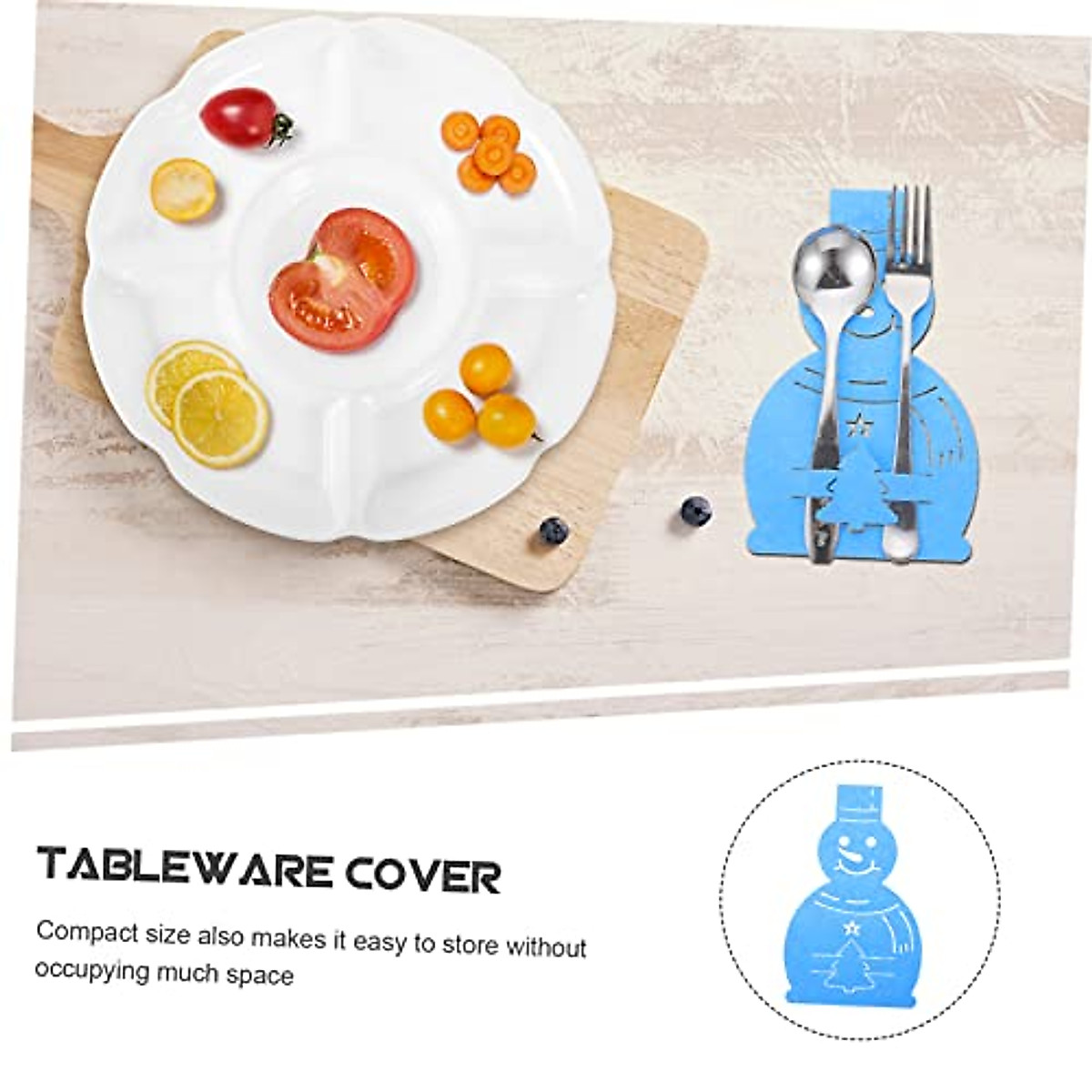 BESTOYARD 4pcs Cutlery Bag Red Plaid Cutlery Holders Silverware Bags Silverware Sleeve Fork Spoon Holders Blue Storage Bags Silverware Storage Bag Felt Cloth Bracket Tableware