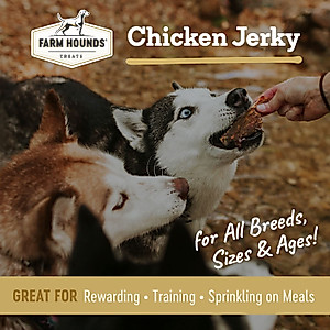 Farm Hounds - Chicken Jerky - Premium Natural Chicken Jerky For Dogs - From 100% Humanely Raised Chicken - Break-To-Size - Great For Training & Treats - No Added Fillers - Made in USA - 3.5 oz -1 Pack
