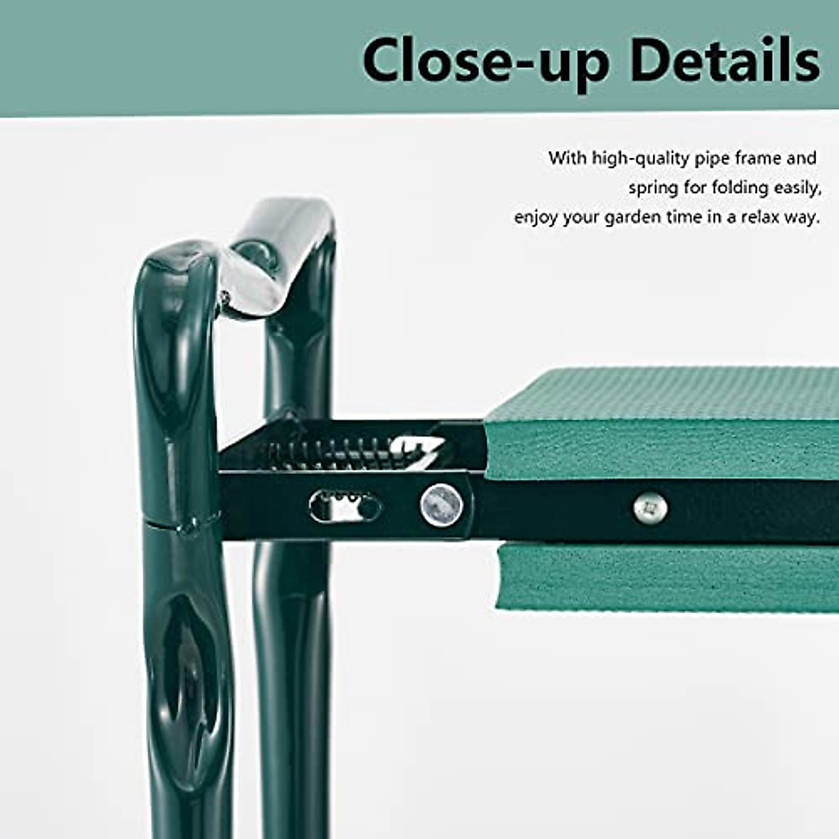 MBQMBSS Garden Kneeler and Seat, Heavy Duty Garden Kneeler Seat, Portable Gardening Tools, Foldable EVA Garden Helper Seat with 2 Tool Pockets, Premium Gardening Gift for Arthritis Gardeners