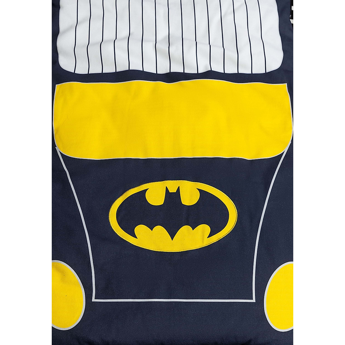Batman Batmobile Kids Sleepover Bag Superhero Slumber Mat with Built-in Pillow, Cozy & Soft