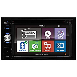 BOSS Audio Systems BV9384NV GPS Navigation - Double Din, Bluetooth Audio and Calling, 6.2 Inch LCD Touchscreen, Built-in Microphone, MP3, CD, DVD, USB, SD, AM/FM Radio Receiver