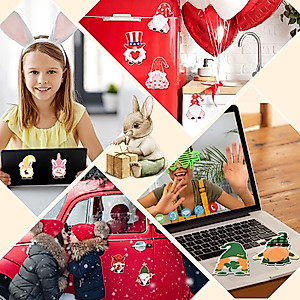 24 Pcs Holiday Magnets Seasonal Gnome Refrigerator Magnets Christmas New Year Valentines Fridge Magnet St Patrick Easter Spring Patriotic Gnomes Decorations for Home Kitchen Garage Locker Dishwasher