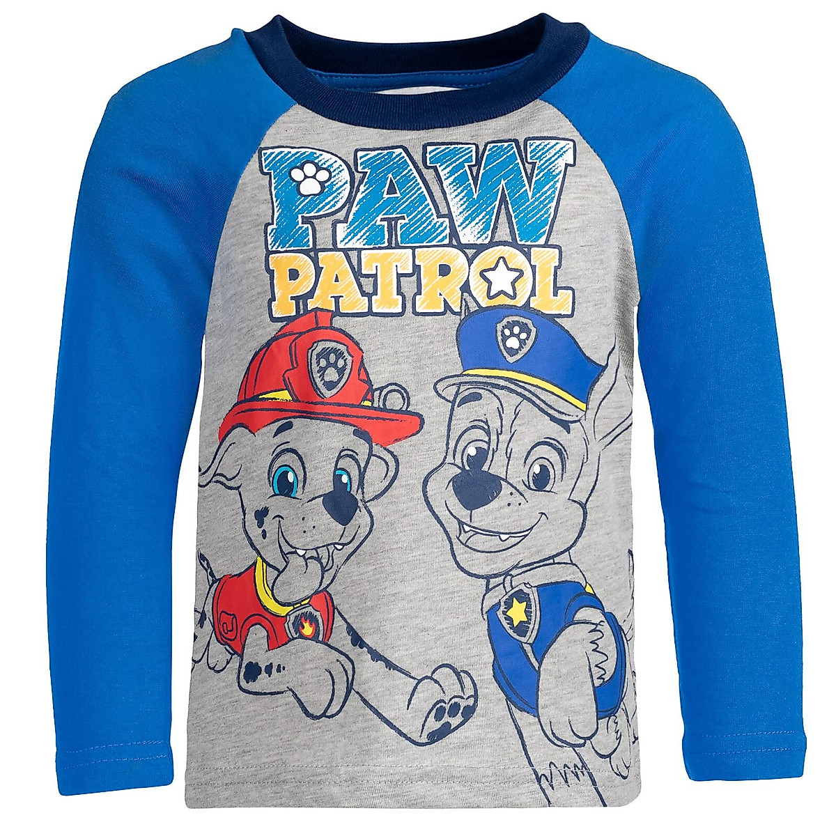 Paw Patrol Marshall Chase Rubble Infant Baby Boys 2 Pack T-Shirts Blue/Gray 18 Months
