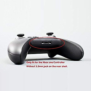 Full Housing Shell Case Cover + Middle Frame with Full Buttons for Xbox One Wireless Controller Without 3.5mm Jack Port (Red)