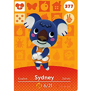 Nintendo Animal Crossing Happy Home Designer Amiibo Card Sydney 377/400 USA Version
