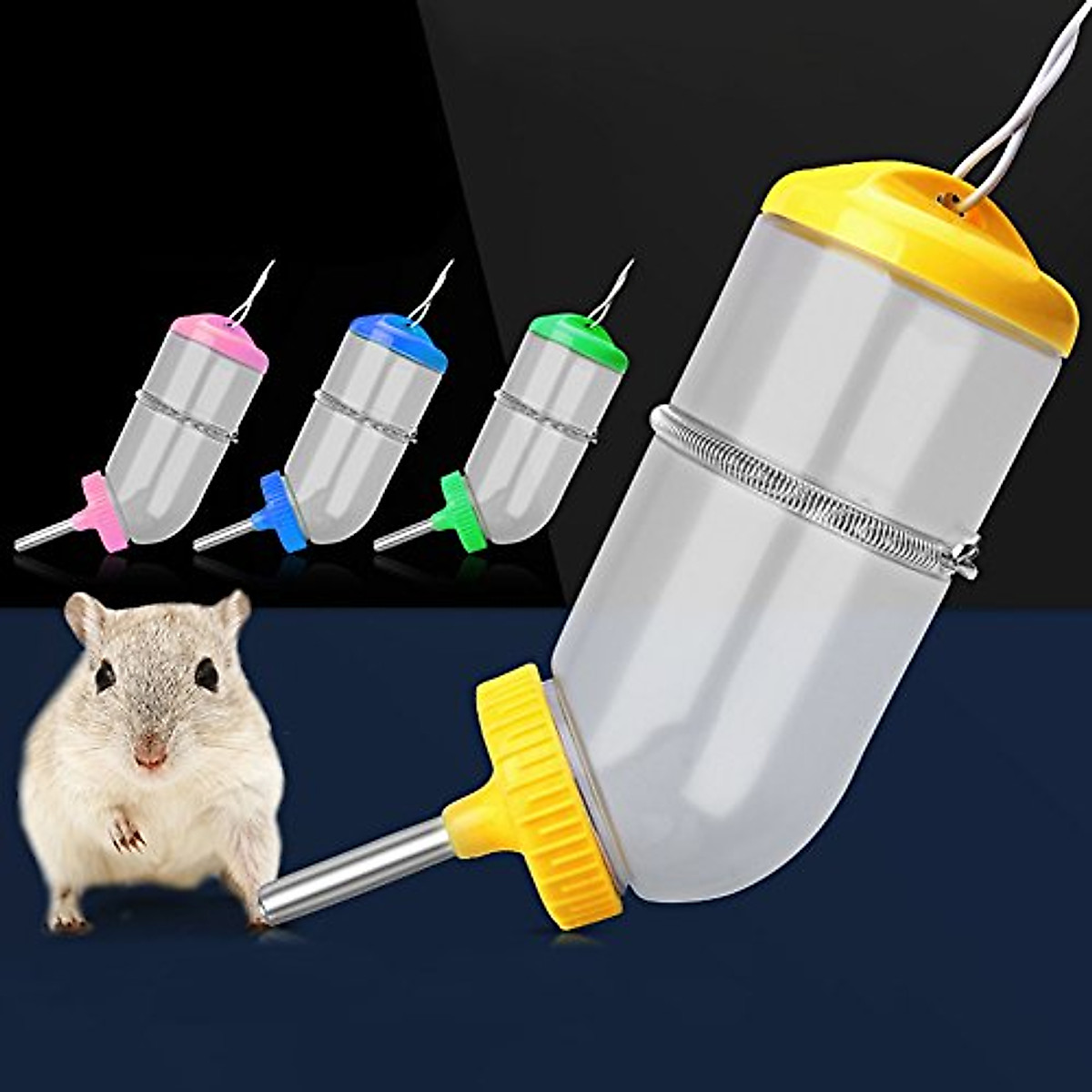 Opla3ofx 250/500ml Pet Rabbit Dog Hamster Hanging Auto Water Bottle Dispenser Feeder, Dispenser Bottle, Rabbit for Small Animal Guinea Pig, Rabbit, Guinea Pig, Rat, Gerbil, Chinchilla Green-S S
