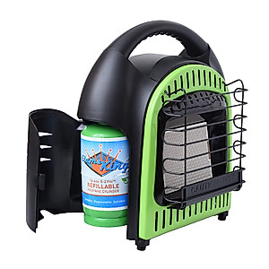 Flame King YSN-CHS10 10,000 BTU Propane Space Radiant Portable Heater Indoor* & Outdoor for Camping, Garage, Ice Fishing, Patio, Green/Black 10K