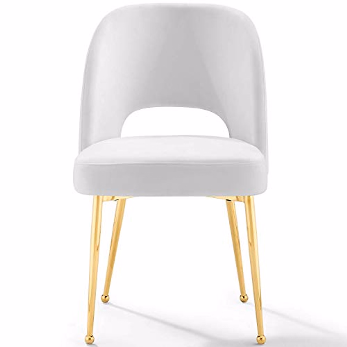 Modway Rouse Performance Velvet Dining Side Chair in White