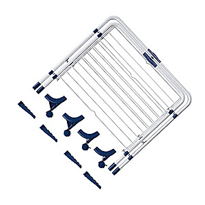 Clothes Airer Tower, Foldable and Space Saving, 3 Levels, 6 Foldable Wings, Rollable and Stable, Mobile Tower Clothes Airer, Drying Rack for Indoor and Outdoor Large Families