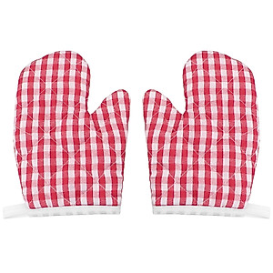 Cabilock Kids Oven Mitts for Children Play Kitchen Heat Resistant Kitchen Mitts for Kids Toddler (2pcs)