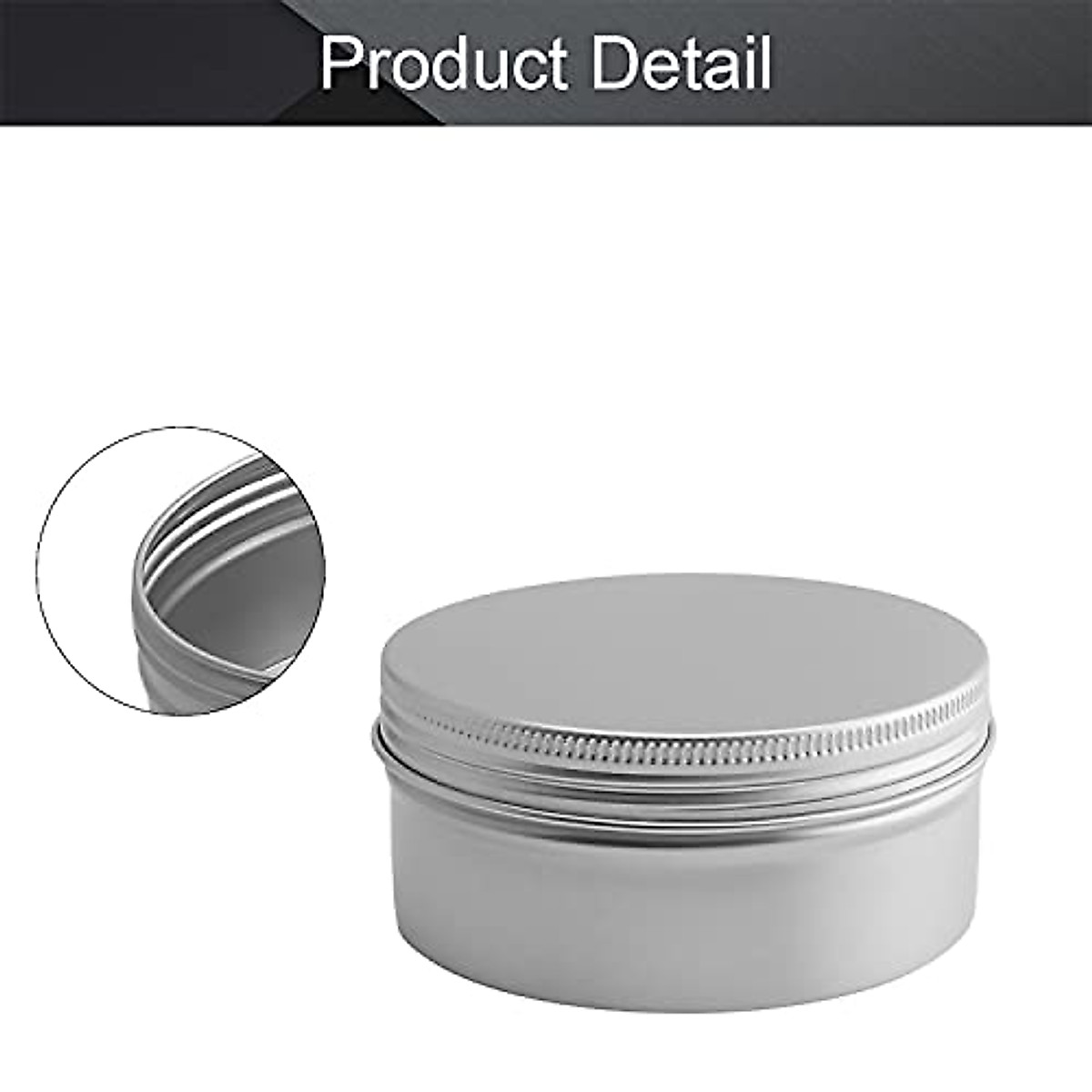 Othmro 5oz Metal Round Tins Aluminum Tin Cans Jar Refillable Containers 150ml Tin Cans Tin Bottles Containers with Screw Lid for Lip Balm Crafts Cosmetic Candles Silver 83×38mm