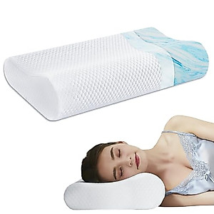 Homemate Neck Pillow Memory Foam Pillows - Ergonomic Pillow for Neck Shoulder Pain Relief Bed Pillow for Sleeping Orthopedic Cervical Pillow Support for Side Back Stomach Sleeper-Queen Size