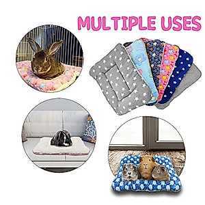 RIOUSSI Bunny Bed, Guinea Pig Warm Bed for Small Animals Rabbits Chinchillas Hedgehogs Baby Cats Ferrets.12 X10, 2Pack,LightGray