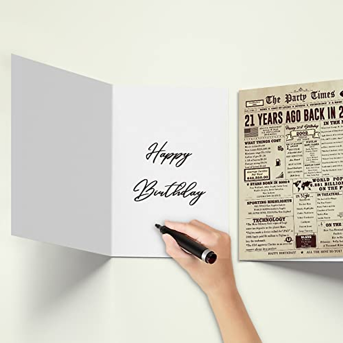 Unique 21st Birthday Card Gift Ideas, Funny 21st Birthday Party Decorations for Her Him, Best 21 Year Old Birthday Gifts for Son Daughter,Jumbo 21 Birthday Gifts for Boys Girls Niece Nephew…