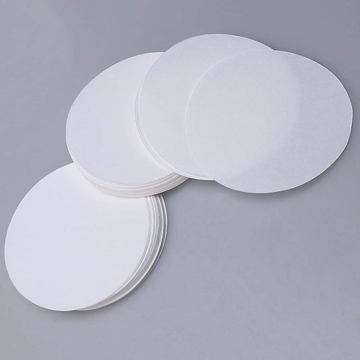 Hemobllo Filter Paper 100 Pcs Filters Cooking Strainer for Medium Rate Qualitative Grade Lab Paper Funnel Disc Equipment Glass White Paper Funnel P5 Qualitative Qualitative