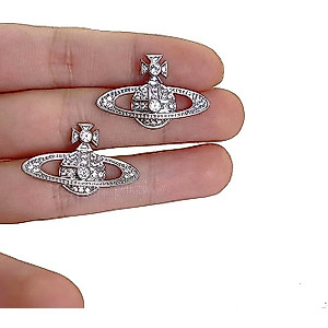 Saturn Earrings,Saturn Planet Earring,Aesthetic Earring for Women,Cubic Zirconia Saturn Planet Studs Earring,Space Earrings Jewelry Gifts for Women