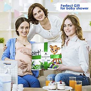 Qualitish Baby Monthly Milestone Blanket Boy Girl, Unisex baby milestone blanket | 40X50 inch Large Premium Extra Soft, Cozy Minky Fleece | Newborn Month Photo Blanket with Wreath Frame and Wrist Band