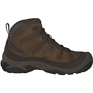Keen Men's Circadia Mid Height Comfortable Waterproof Hiking Boots, Bison/Brindle, 10.5 Wide