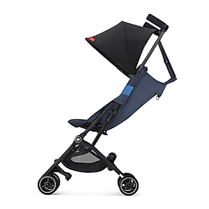 gb Pockit+ All-Terrain, Ultra Compact Lightweight Travel Stroller with Canopy and Reclining Seat in Night Blue, 10.6 pounds