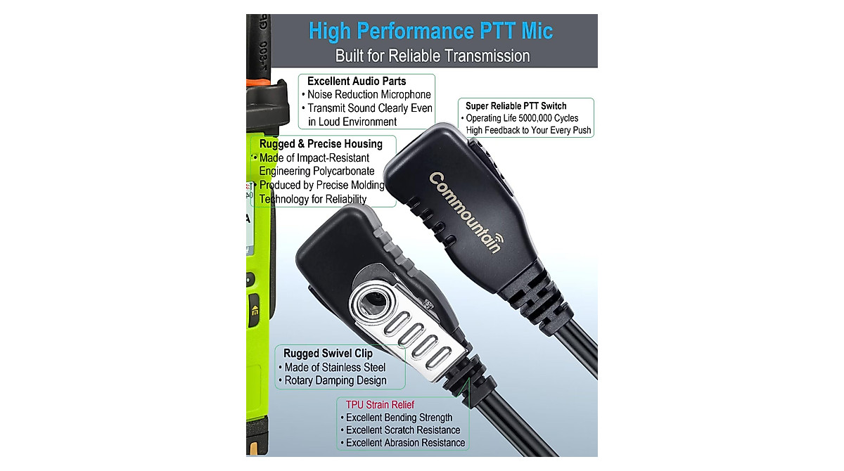 Commountain APX 6000 Earpiece for Motorola Radios