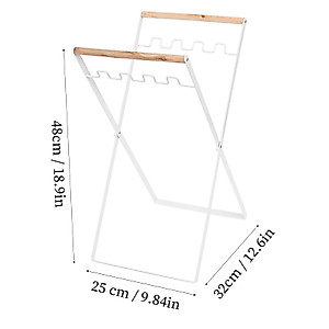 Trash Bag Holder Stable Iron Leaf Bag Holder Stand Foldable Garbage Bag Holder Lightweight Leaf Bag Holder Multi-Use Grocery Bag Holder for Yard Garden White