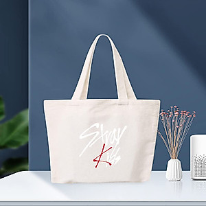 Kpop Merchandise Canvas Shoulder Bag, Hobo Crossbody Handbag Casual Tote bag for Girls Women Gifts（Q）