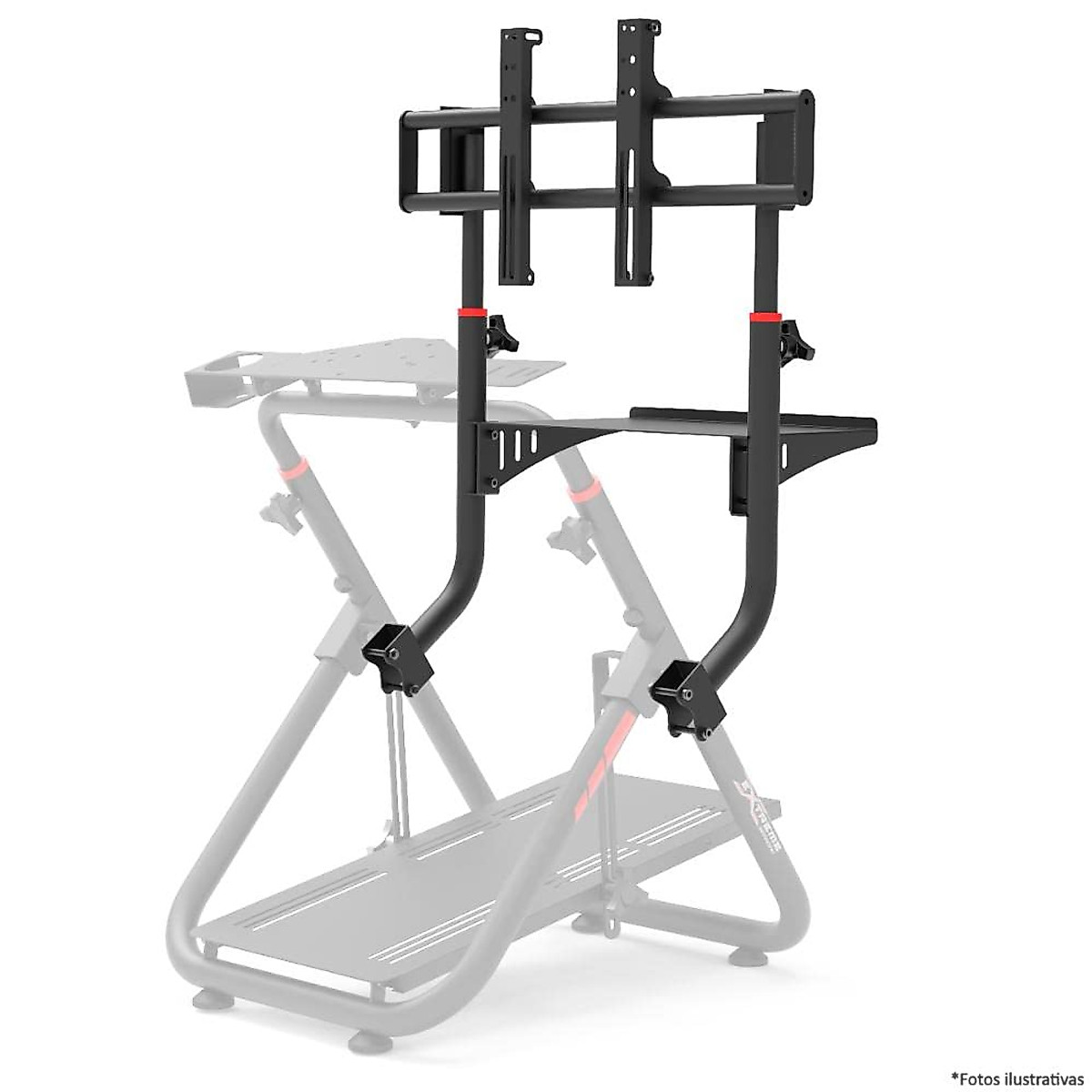 Extreme Sim Racing Tv Stand Add-on Upgrade for Wheel Stand SXT V2 - Fits only SXT V2 - Suitable for TV sizes up to 50"