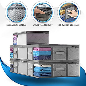 Everlasting Comfort Under Bed Storage Bags - Store 45% More With 172.5L of Bins - Collapse & Fold