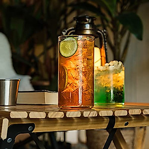 LUXU Drinking Glasses 19 oz, Thin Highball Glasses Set of 4,Clear Tall Glass Cups For Water, Juice, Beer, Drinks, and Cocktails and Mixed Drinks